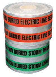 Harris Industries 3" X 1000' Red 4.5 mil Aluminum Foil Barricade Tape