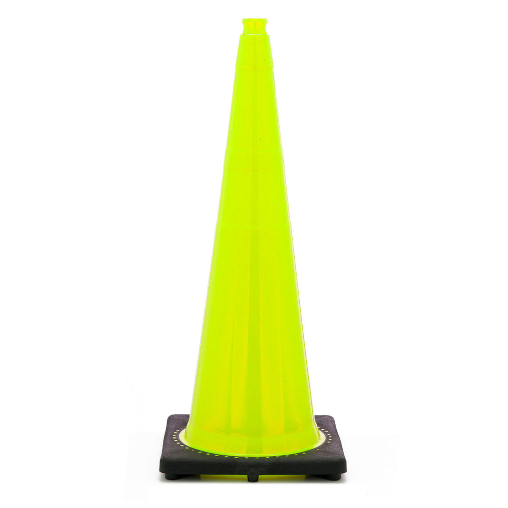 JBC™ 36" Lime PVC Revolution Series Traffic Cone