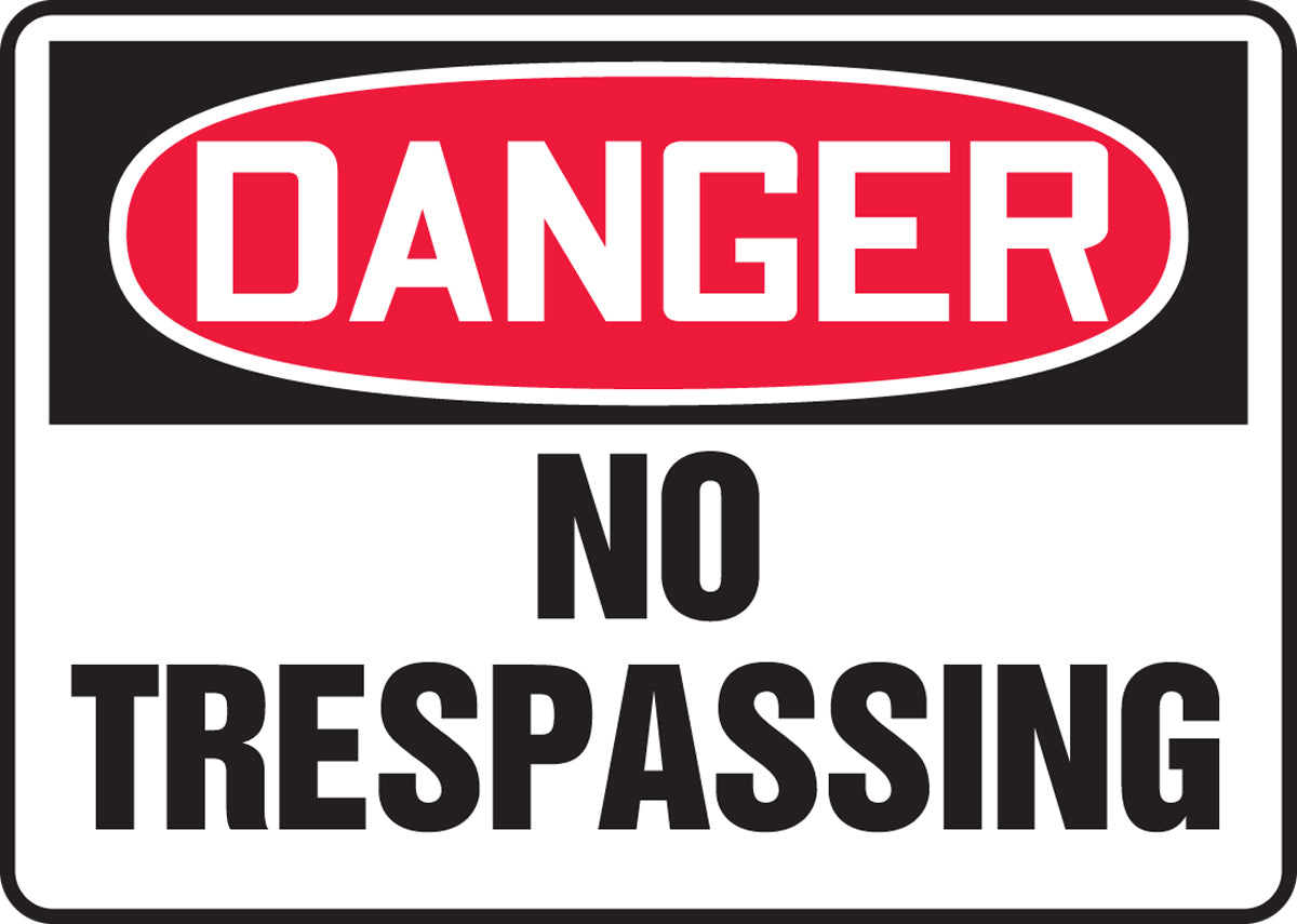 Accuform® 10" X 14" Red, Black And White Plastic Safety Signs "DANGER