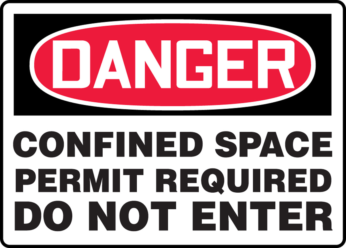 Accuform® 7" X 10" Red, Black And White Plastic Safety Signs "DANGER C