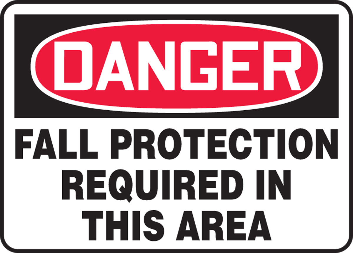 Accuform® 10" X 14" Red, Black And White Aluminum Safety Signs "DANGER