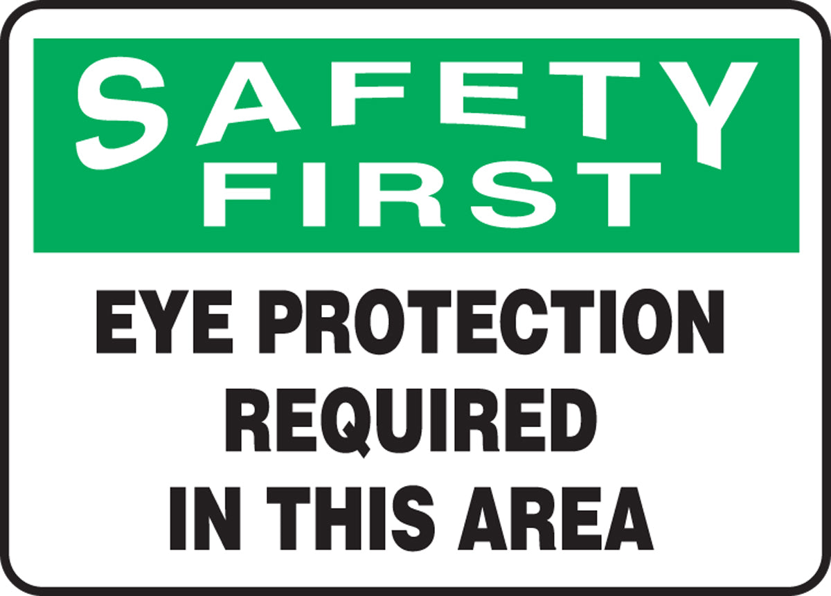 Accuform® 7" X 10" Green, Black And White Aluminum Safety Signs "SAFET