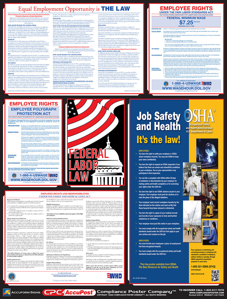 Accuform® 25" X 19" Full Color Plastic/Laminate Safety Banners & Poste