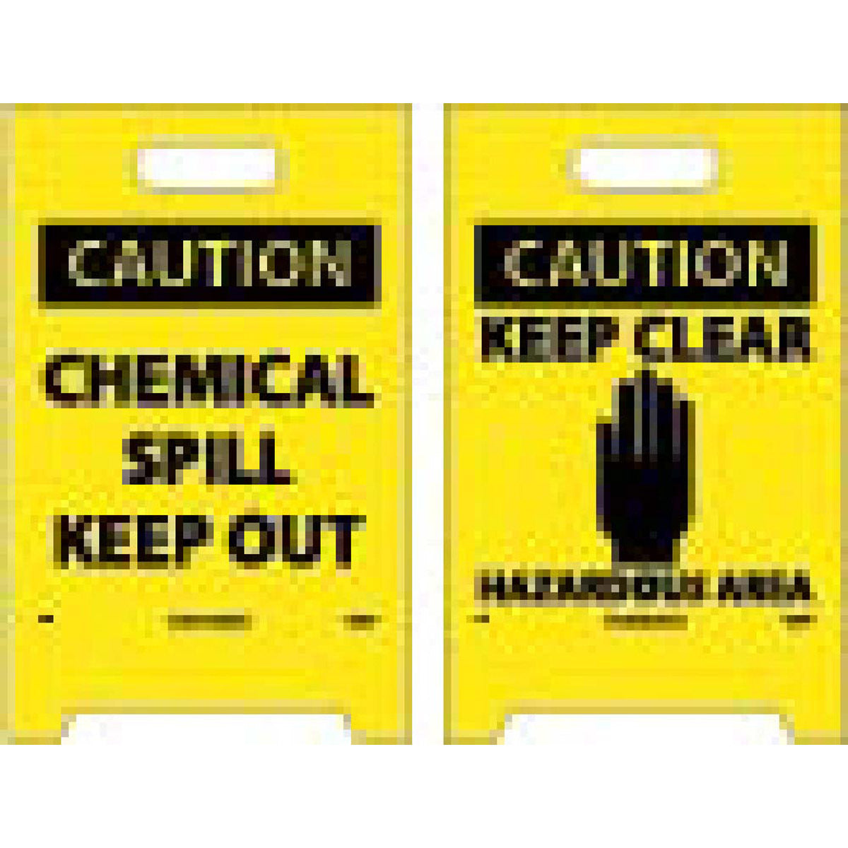 NM 19" X 12" Yellow .04" Coroplast Double Sided Floor Safety Sign "CAU