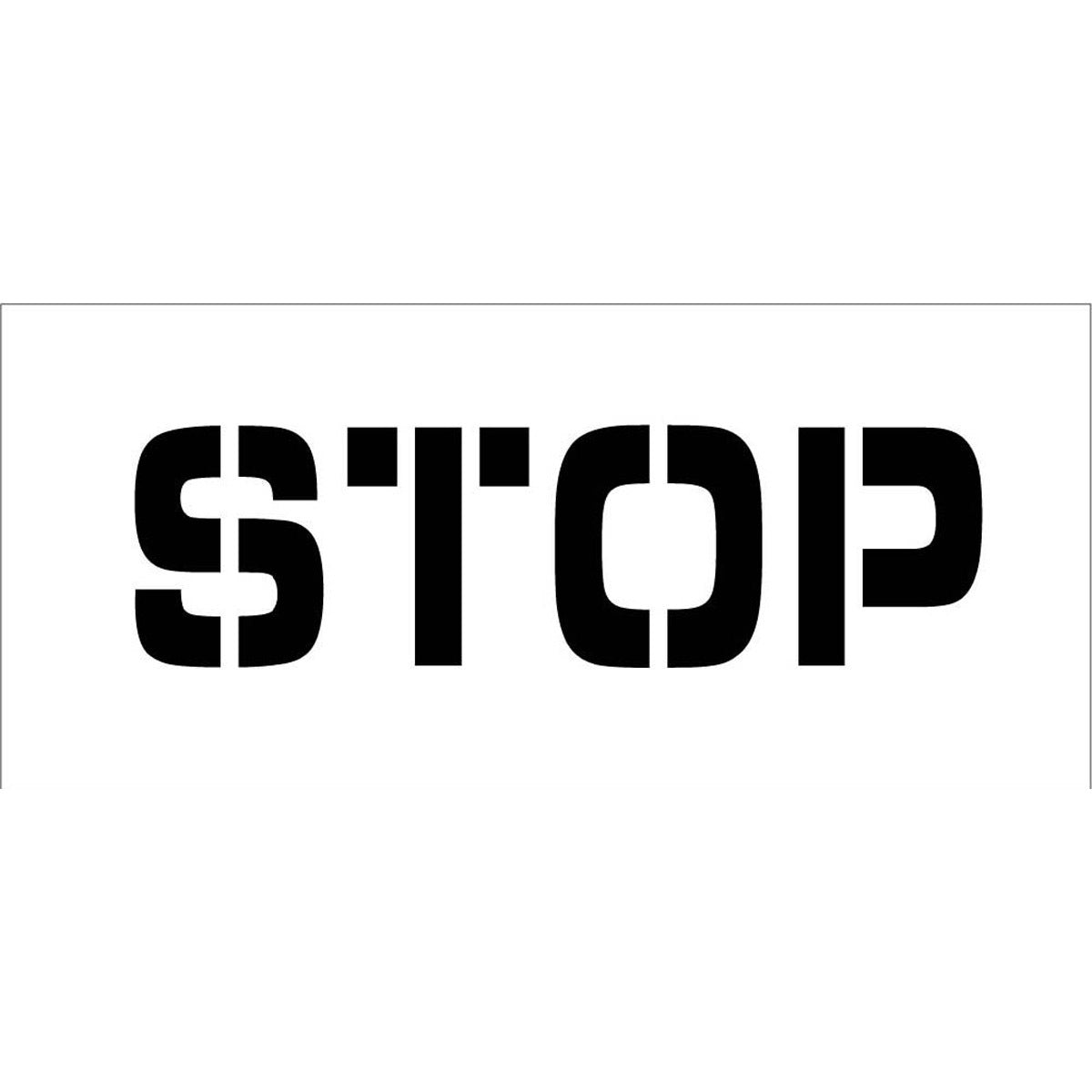 NM 6" X 24" Clear .06" Polyethylene Stencil "STOP"