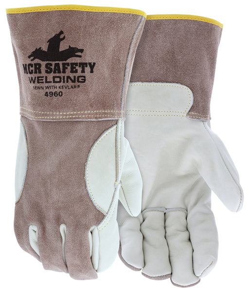 MCR Safety Cow Mig/Tig Weldr Sew w/Kevlar Split Bck