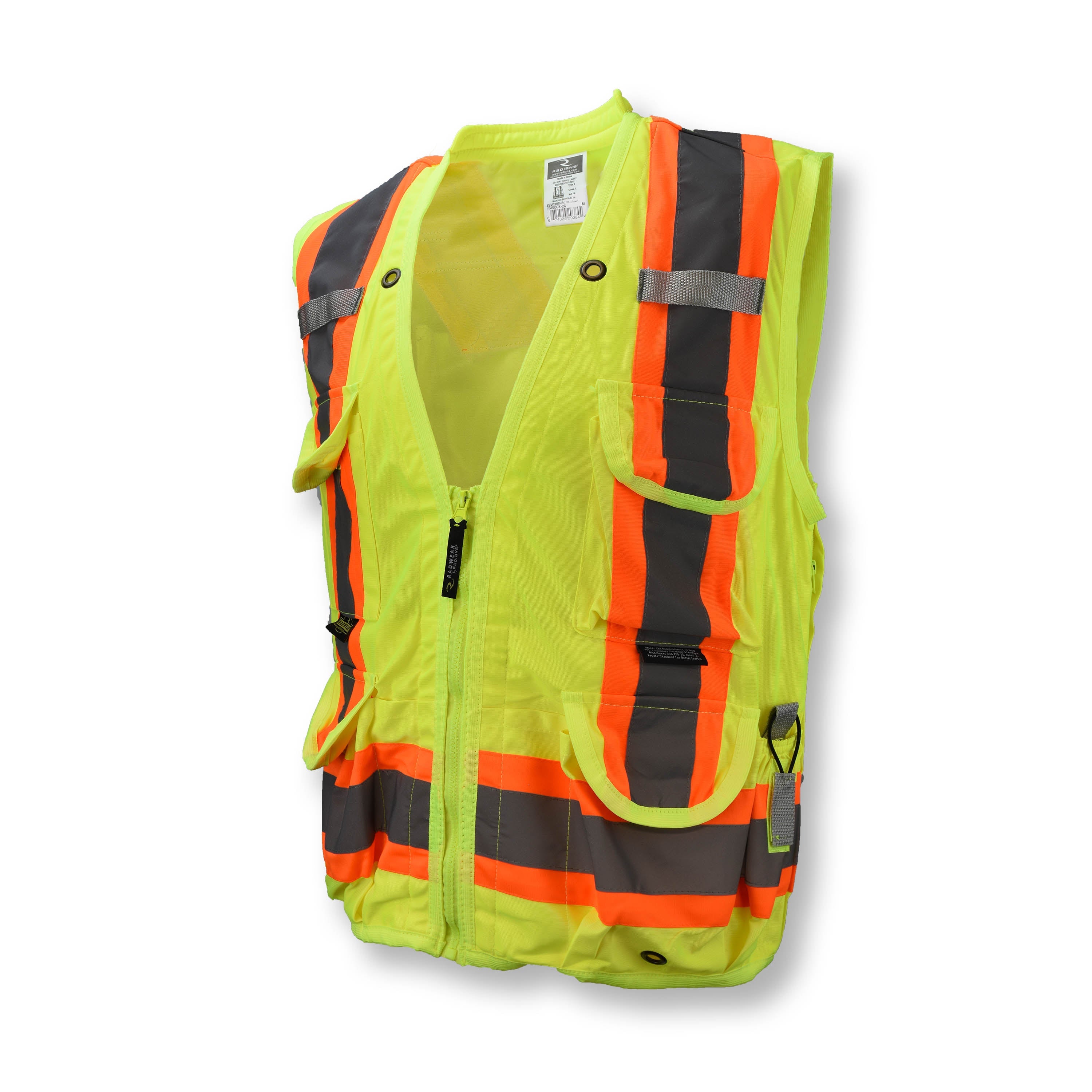 Radians SV030X-2 Heavy Duty 10-Pocket Cruiser Vest with Back Pouch X-B