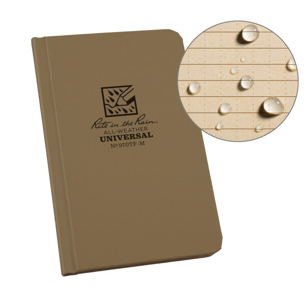 Mini Bound Book - Fabrikoid Cover - Universal - Tan